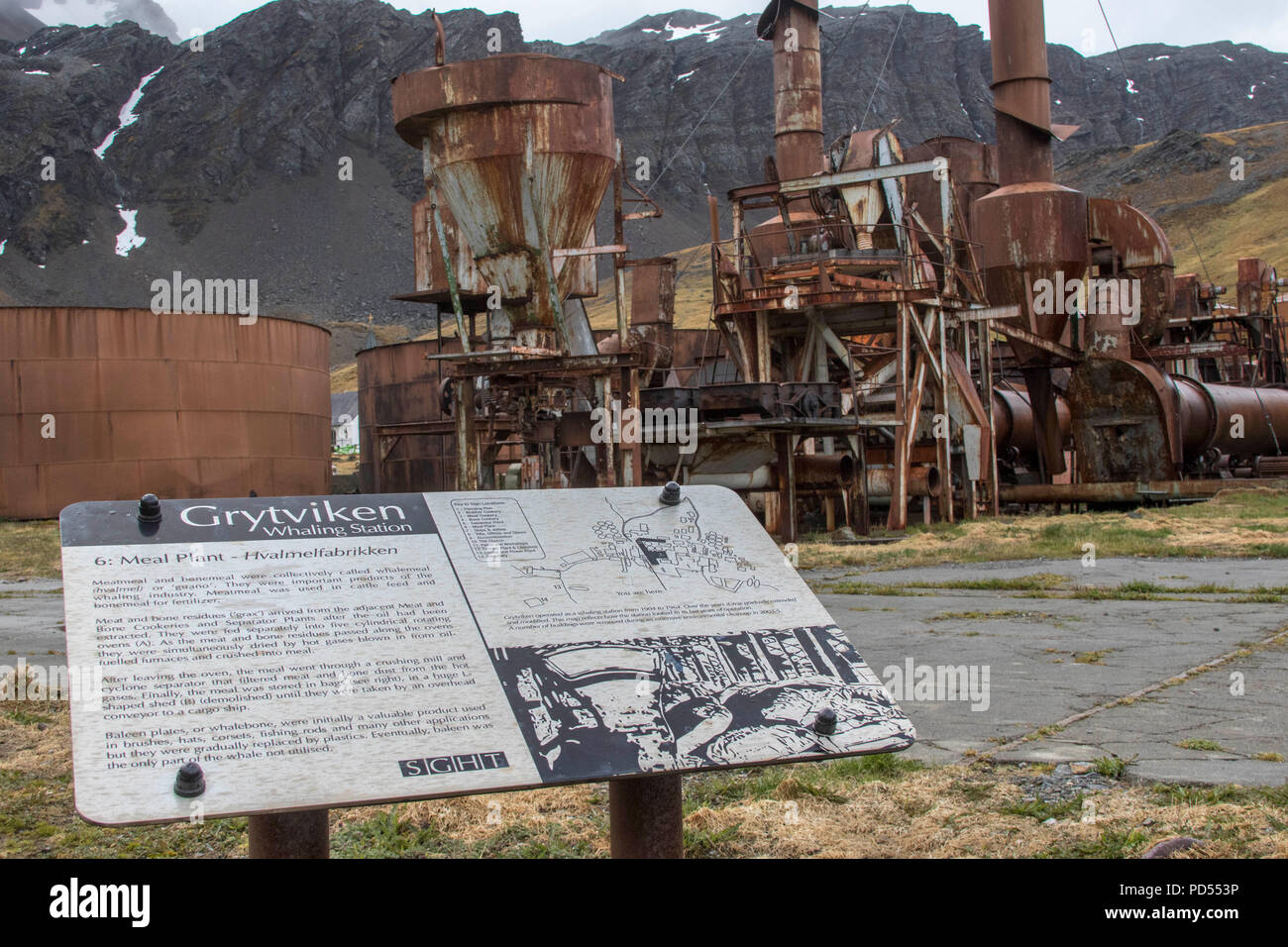 Abandoned whaling station at Grytviken South Georgia Stock Photo - Alamy