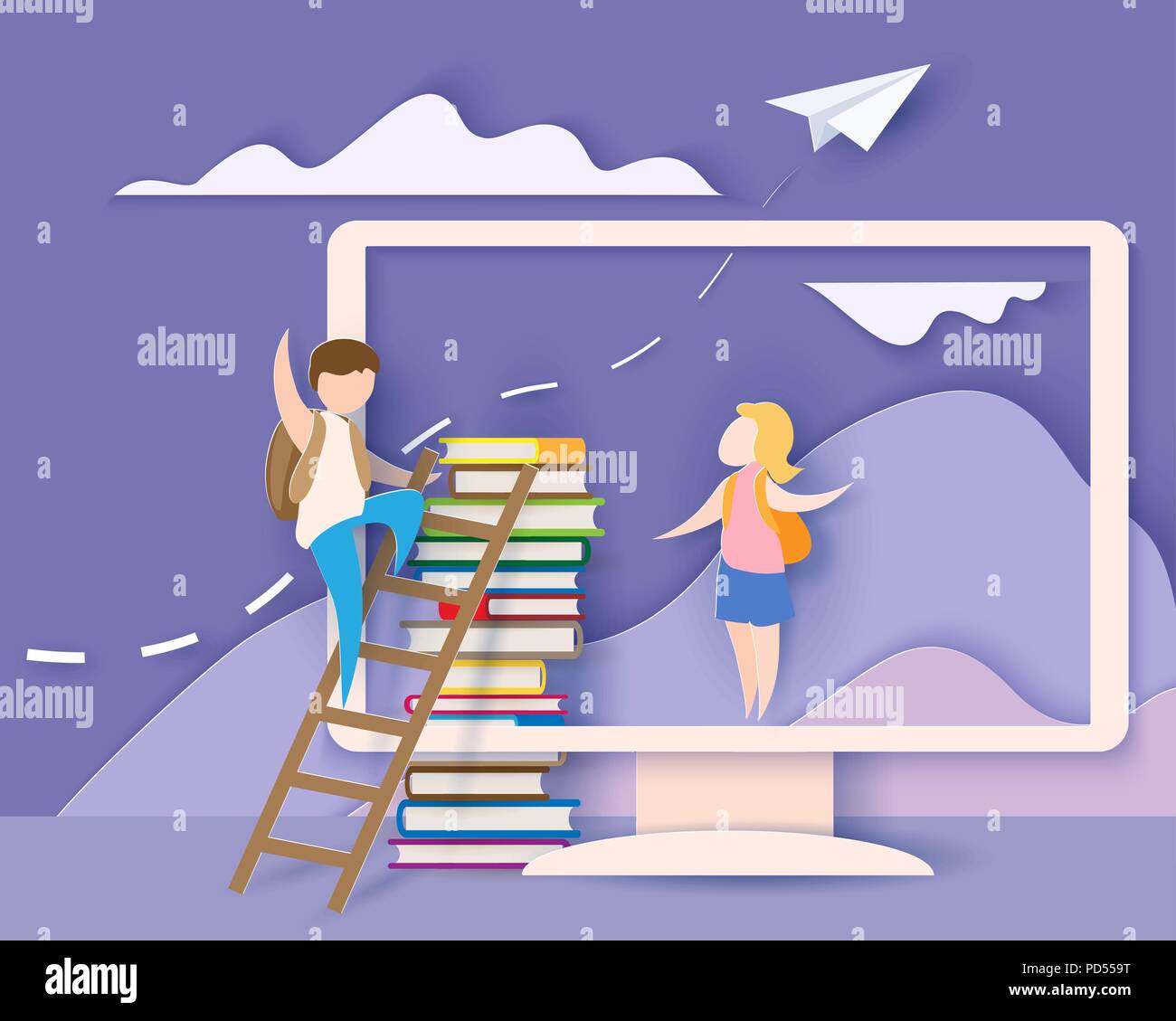 Desktop screen background Stock Vector Images - Alamy