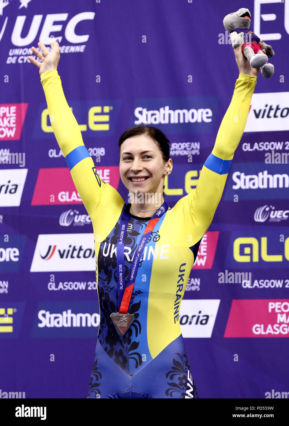Ukraine's Olena Starikova celebrates winning Silver in the Women's 500m ...