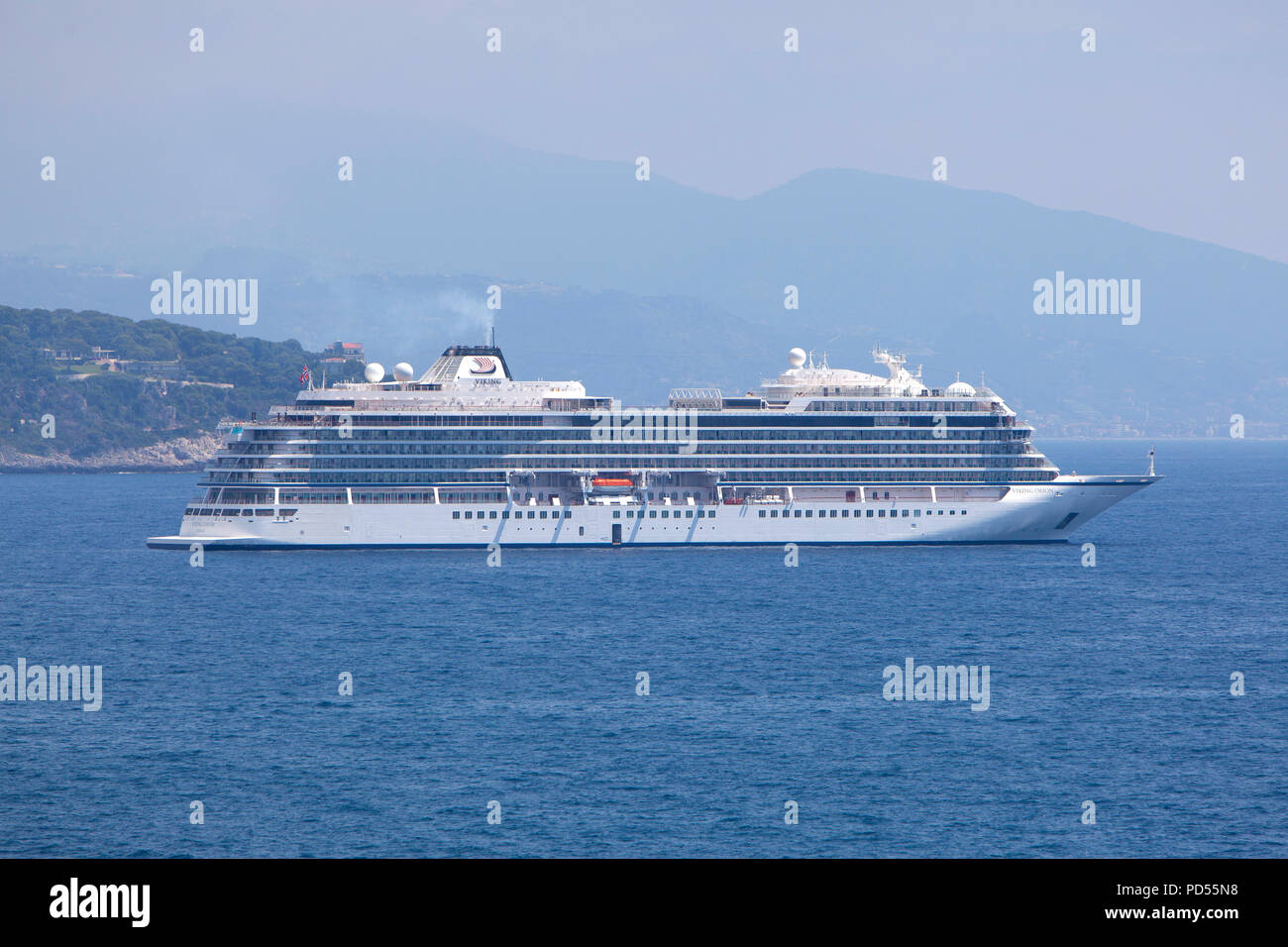 Viking Orion Cruise ship owned by Viking Cruises seen sailing away from ...