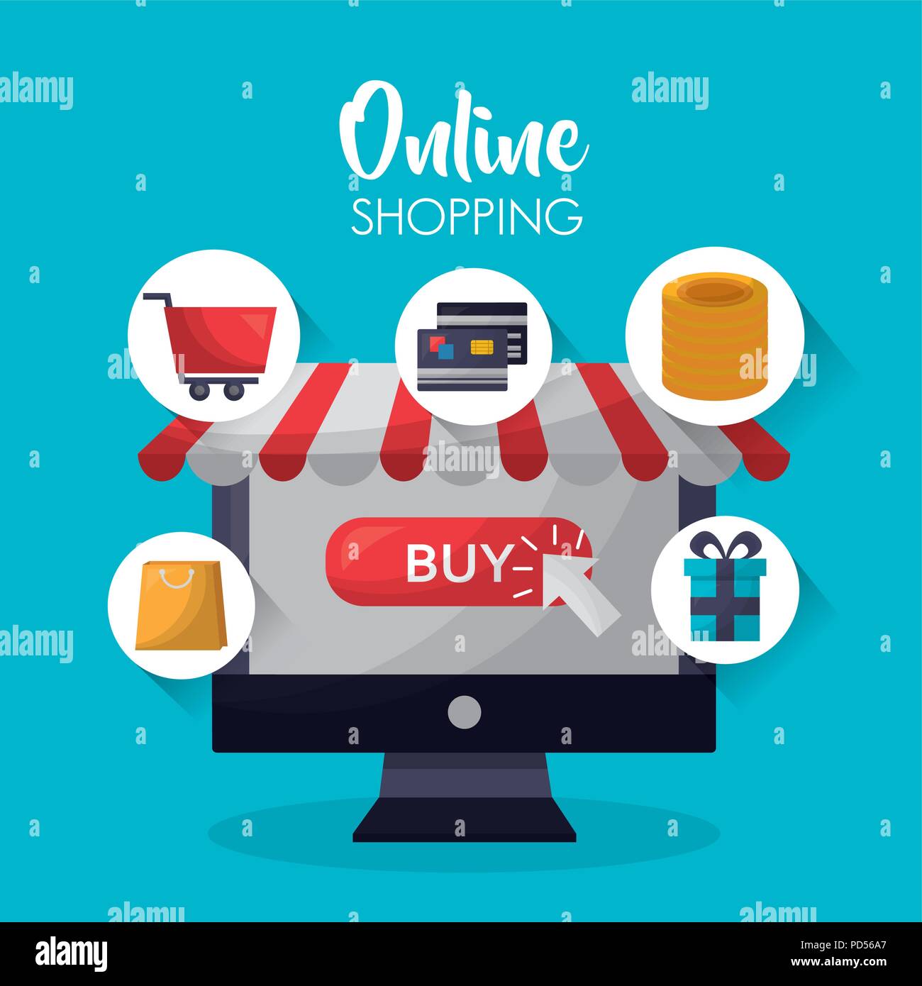 online shopping card Stock Vector Image & Art - Alamy