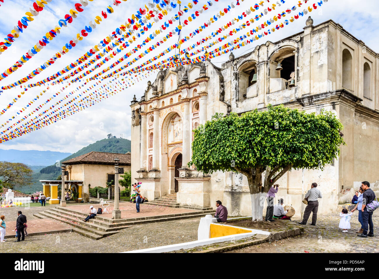 San Juan del Obispo, Guatemala - June 24, 2018: One of first Catholic ...
