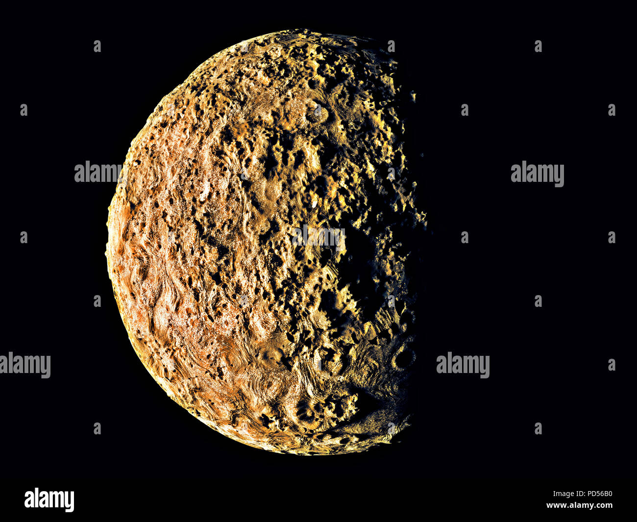 Brown dwarf planet with high reliefs Stock Photo - Alamy