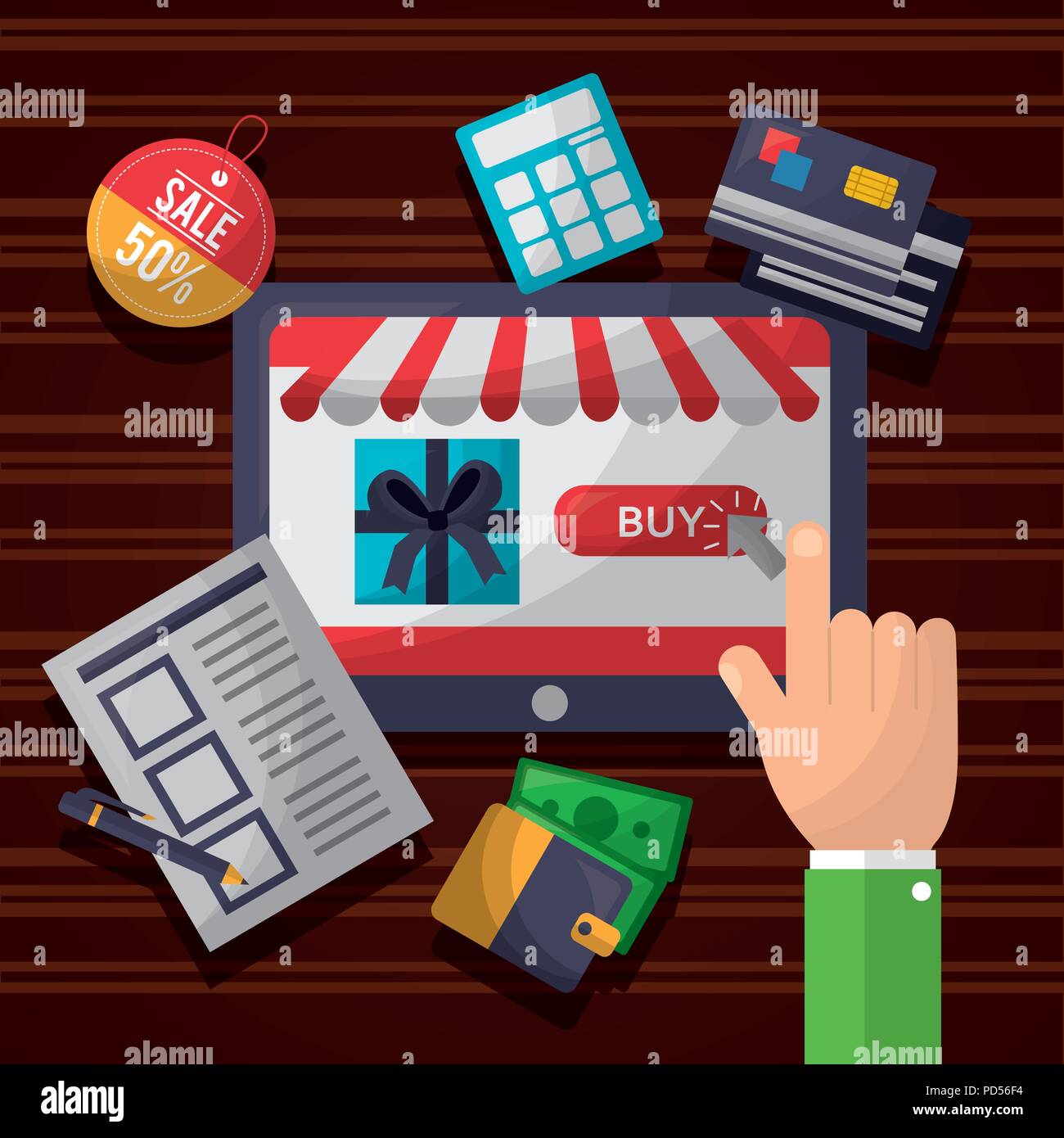 online shopping card Stock Vector Image & Art - Alamy