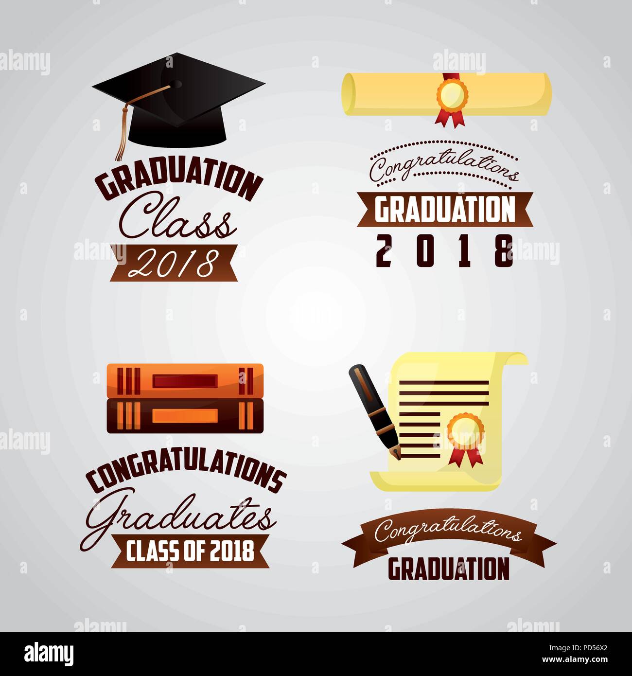 Graduation Card Vector Design