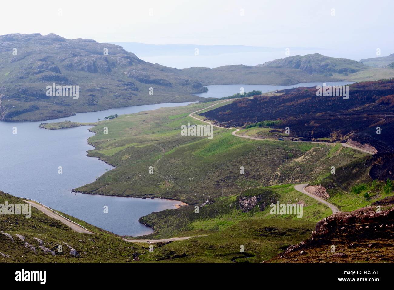 Blackened Charred Landscape, by Loch Diabaigas Airde Aftermath of ...