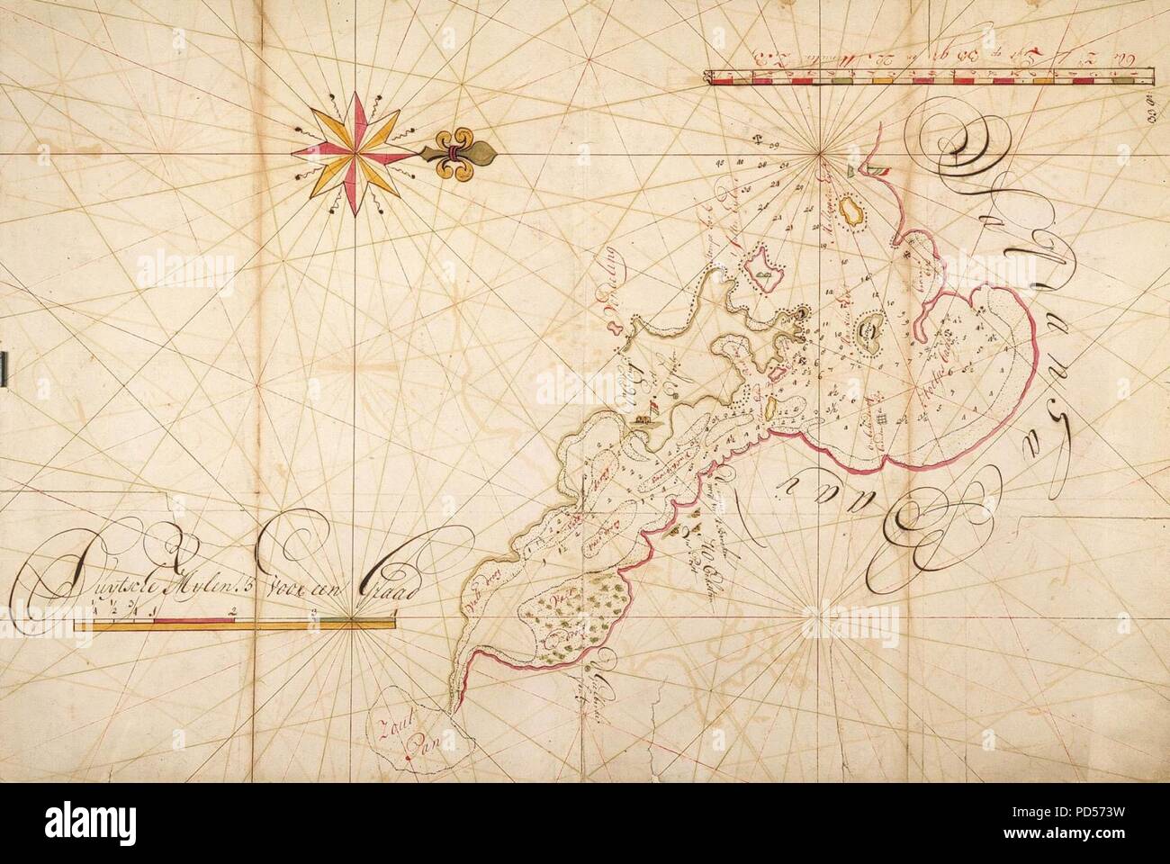 Map of Saldanha bay Stock Photo - Alamy