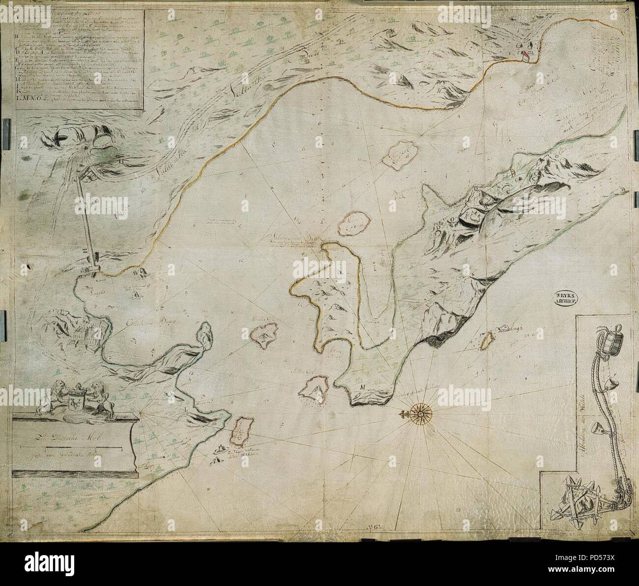 Map of Saldanha Bay Stock Photo - Alamy