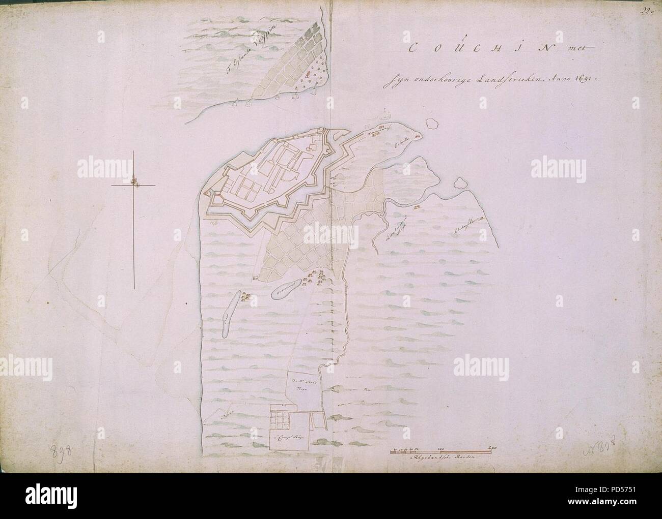 Map of Cochin and environs Stock Photo - Alamy