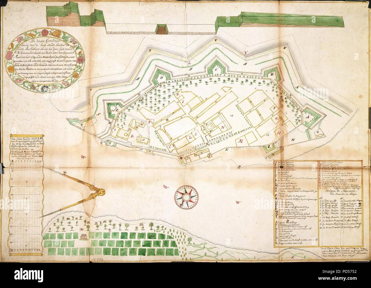 Map of Cochin Stock Photo - Alamy