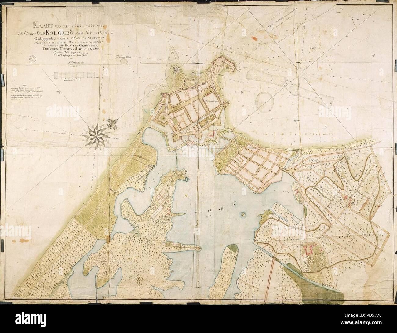 Map of the Fort and the old city of Colombo Stock Photo - Alamy