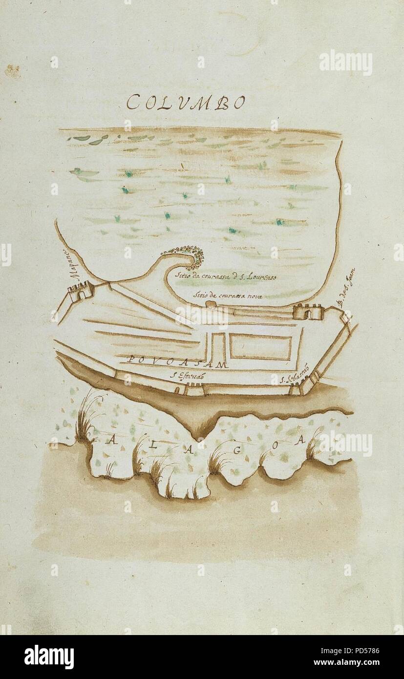 Map of Columbo Stock Photo - Alamy