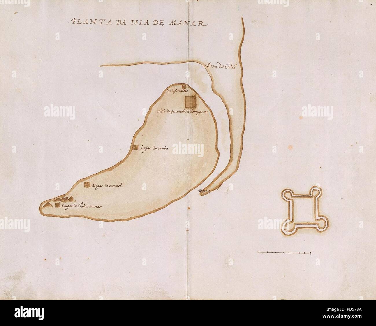 Map of Manar Stock Photo - Alamy