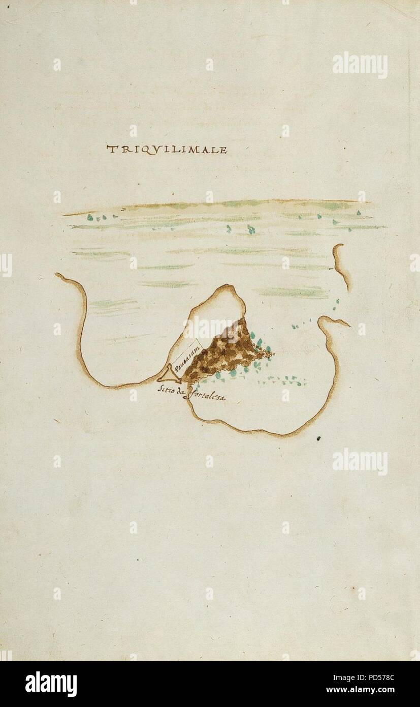 Map of Trinconomale Stock Photo - Alamy