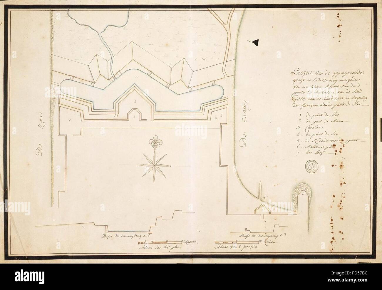 Map of the fort at Gale Stock Photo - Alamy