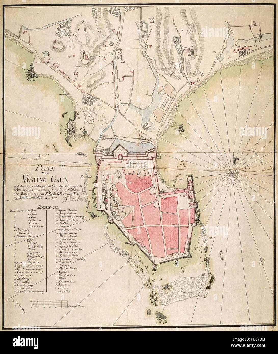 Map of the fort at Gale Stock Photo - Alamy