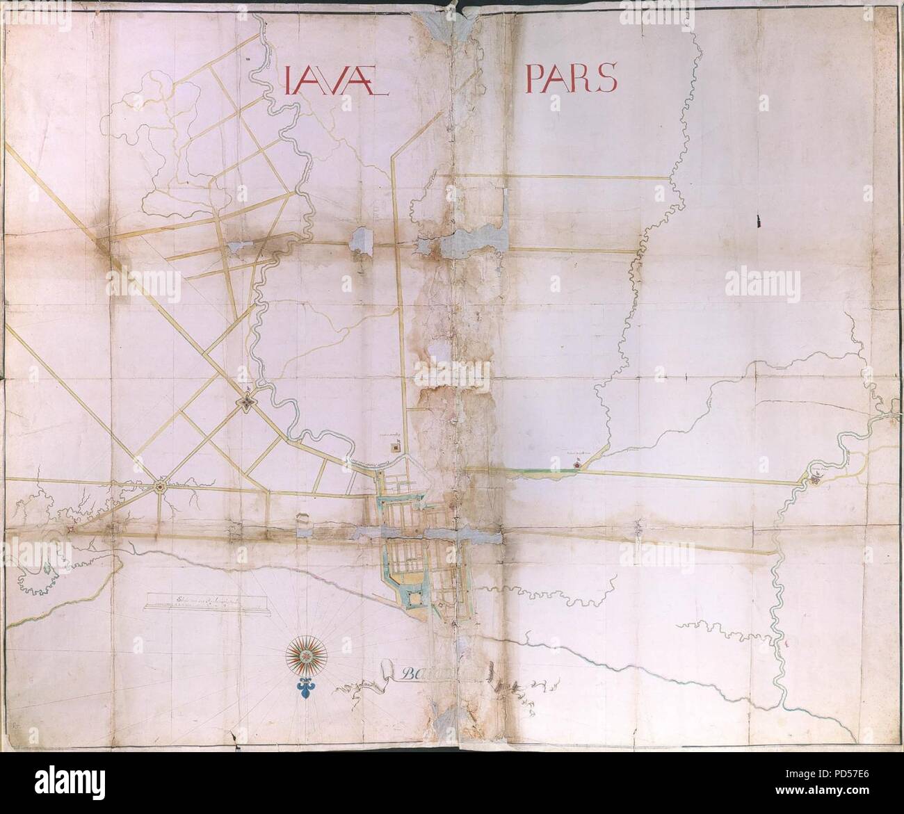 Map of Batavia and environs Stock Photo - Alamy