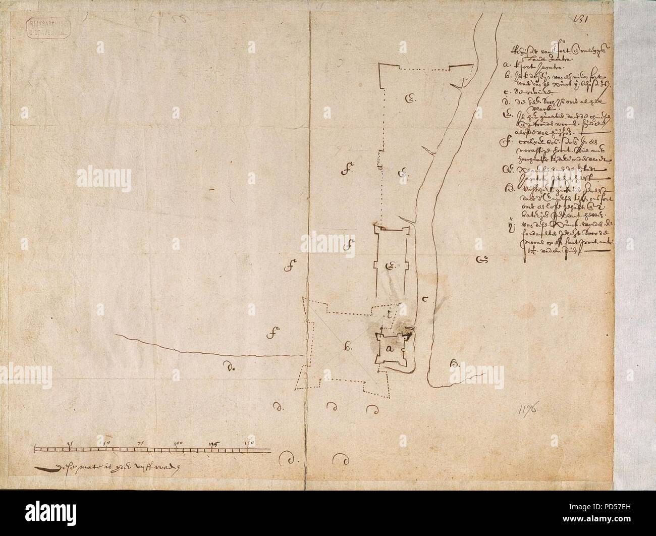 Map of Fort Jacatra Stock Photo - Alamy