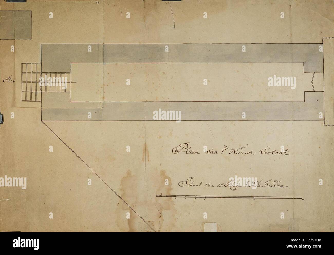 Maps and profiles for waterworks in the 'Groote Rivier' in Batavia ...