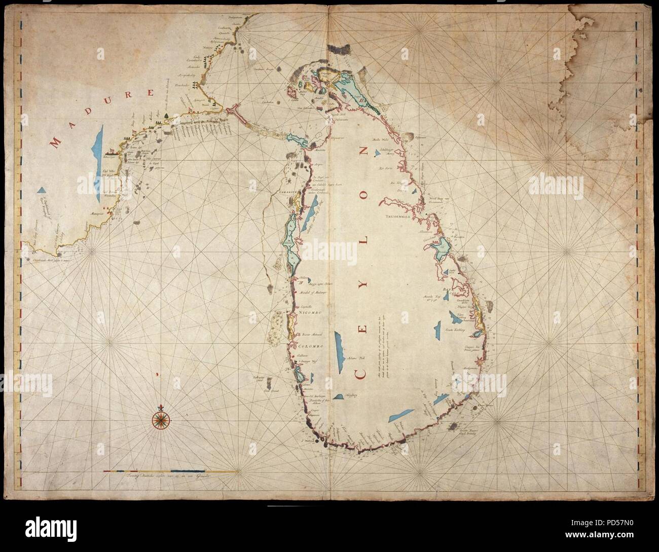Archival ceylon map hi-res stock photography and images - Alamy
