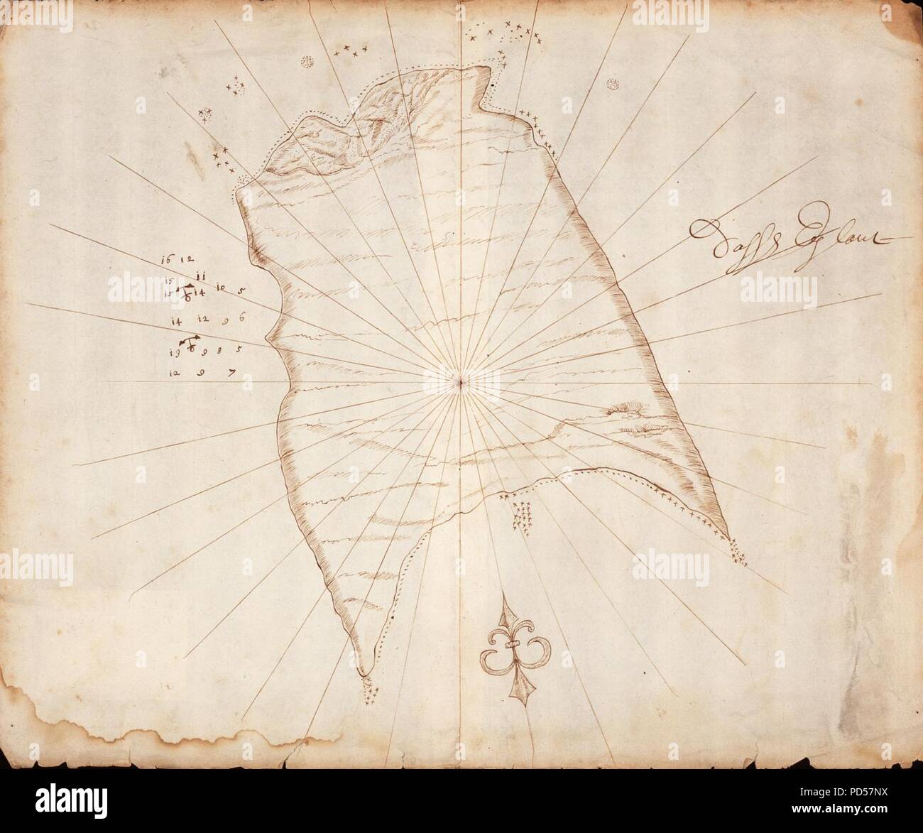 Map of Dassen Island Stock Photo - Alamy