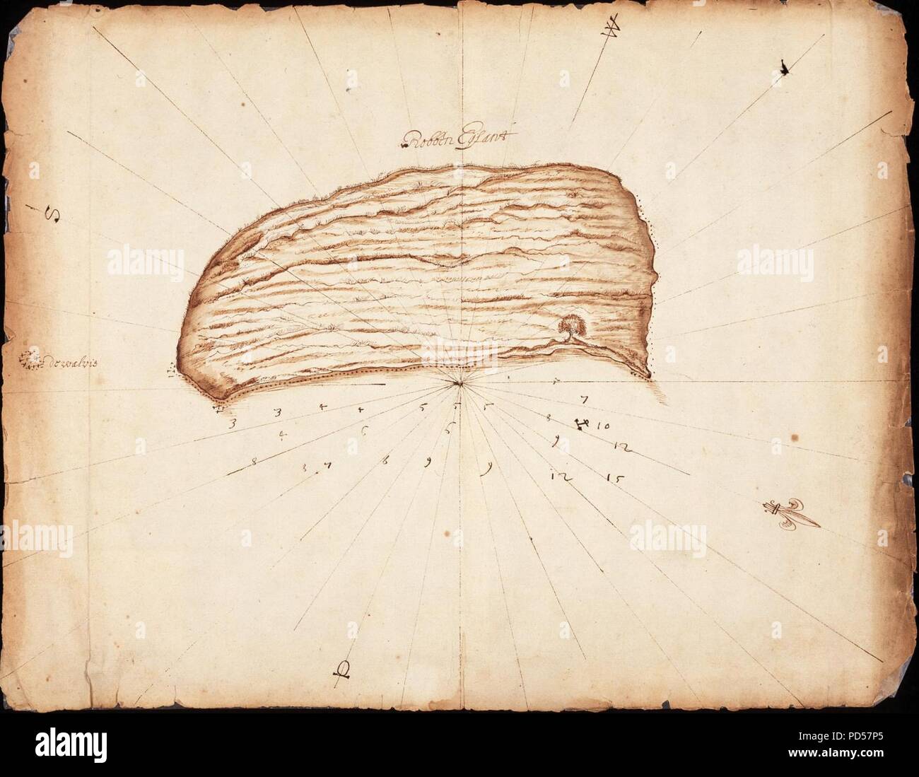 Historical map of robben island hi-res stock photography and images - Alamy