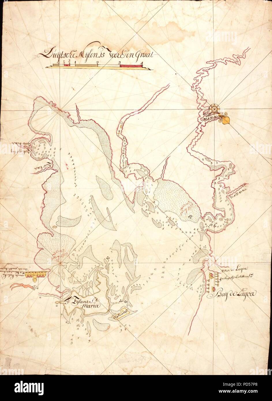 Map of Lagoa Bay Stock Photo - Alamy