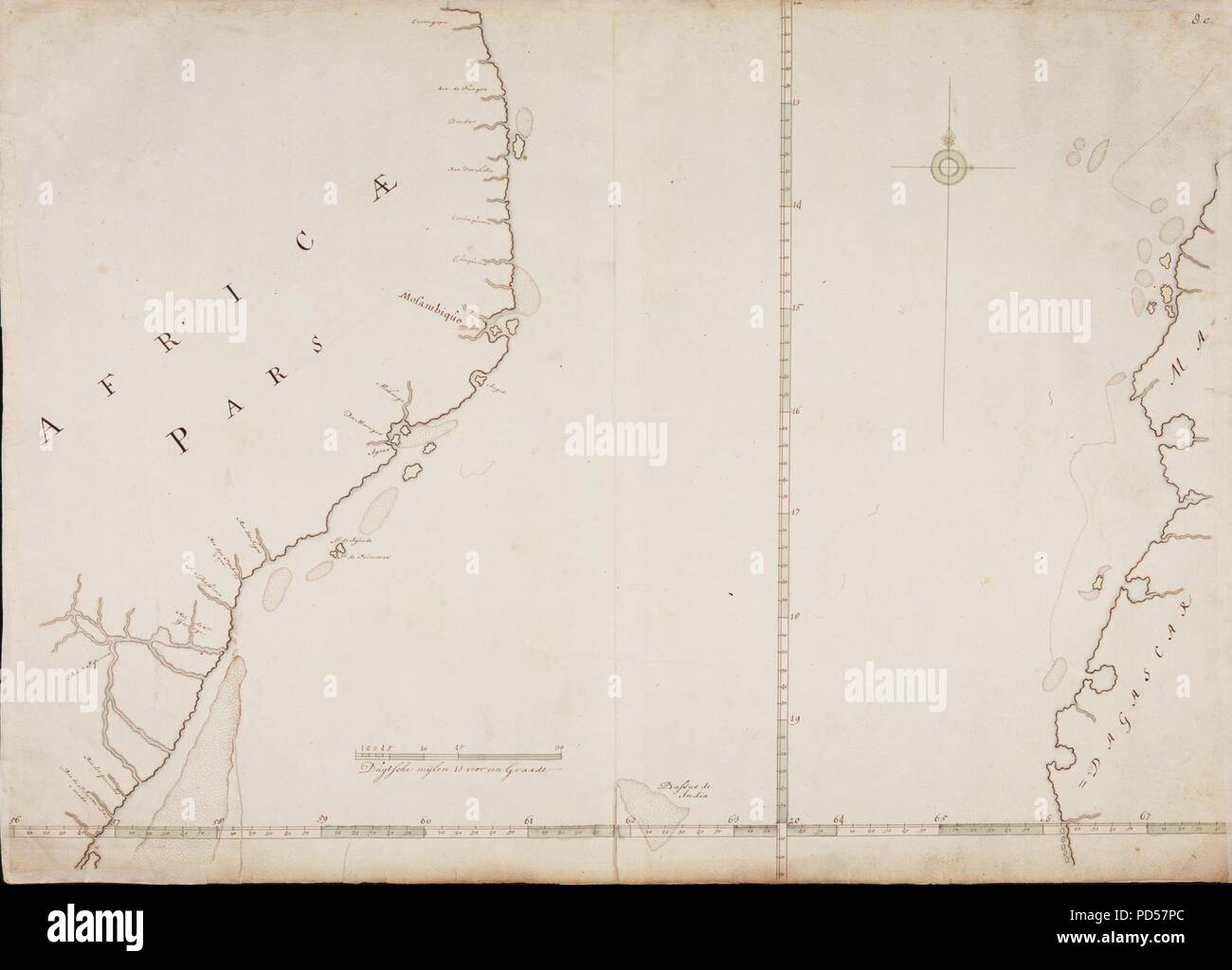 Map of Rio de St. Juan Damaba to Cerimgapa and a part of Madagascar ...