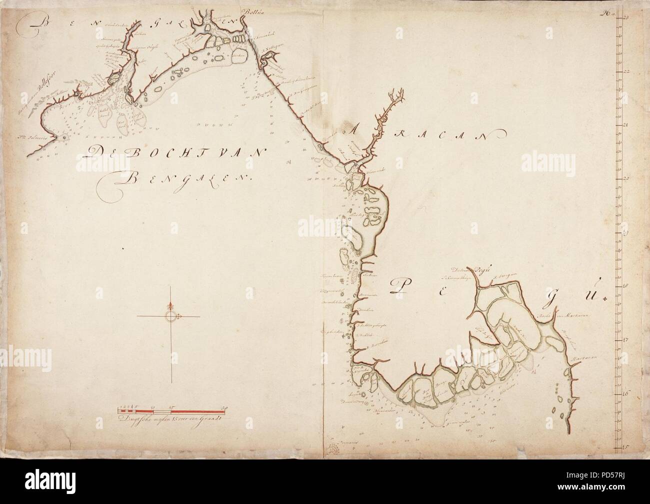 Map of Bengal Stock Photo - Alamy