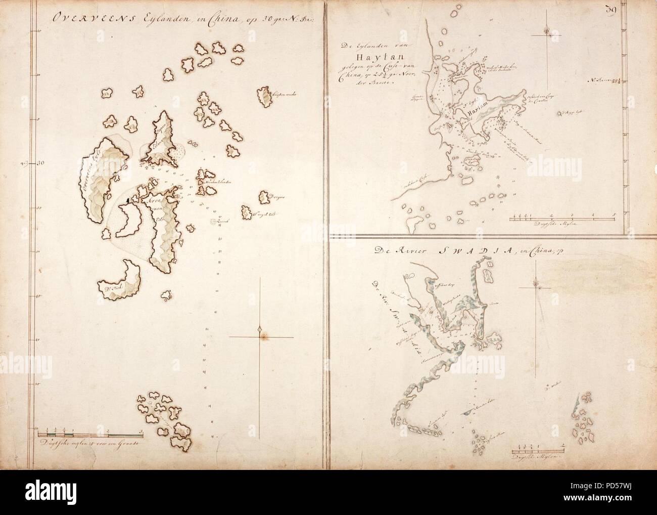 Map of several Chinese island groups Stock Photo - Alamy