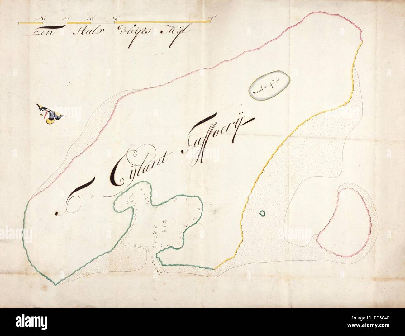 Map of the island of Taffoery Stock Photo - Alamy