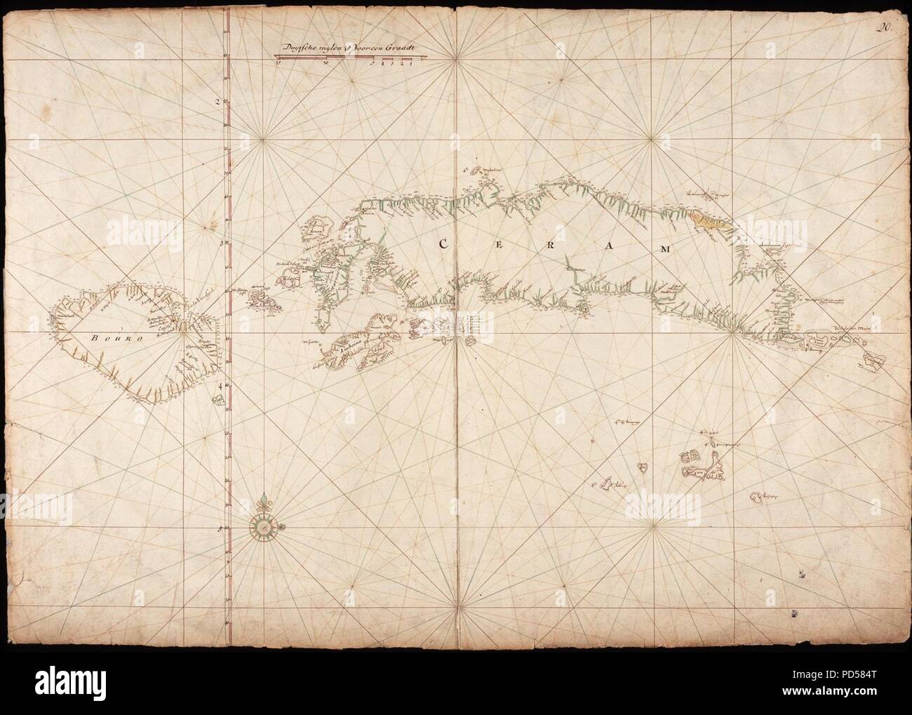 Map of Ceram, Boura, Amboina and adjacent islands Stock Photo - Alamy