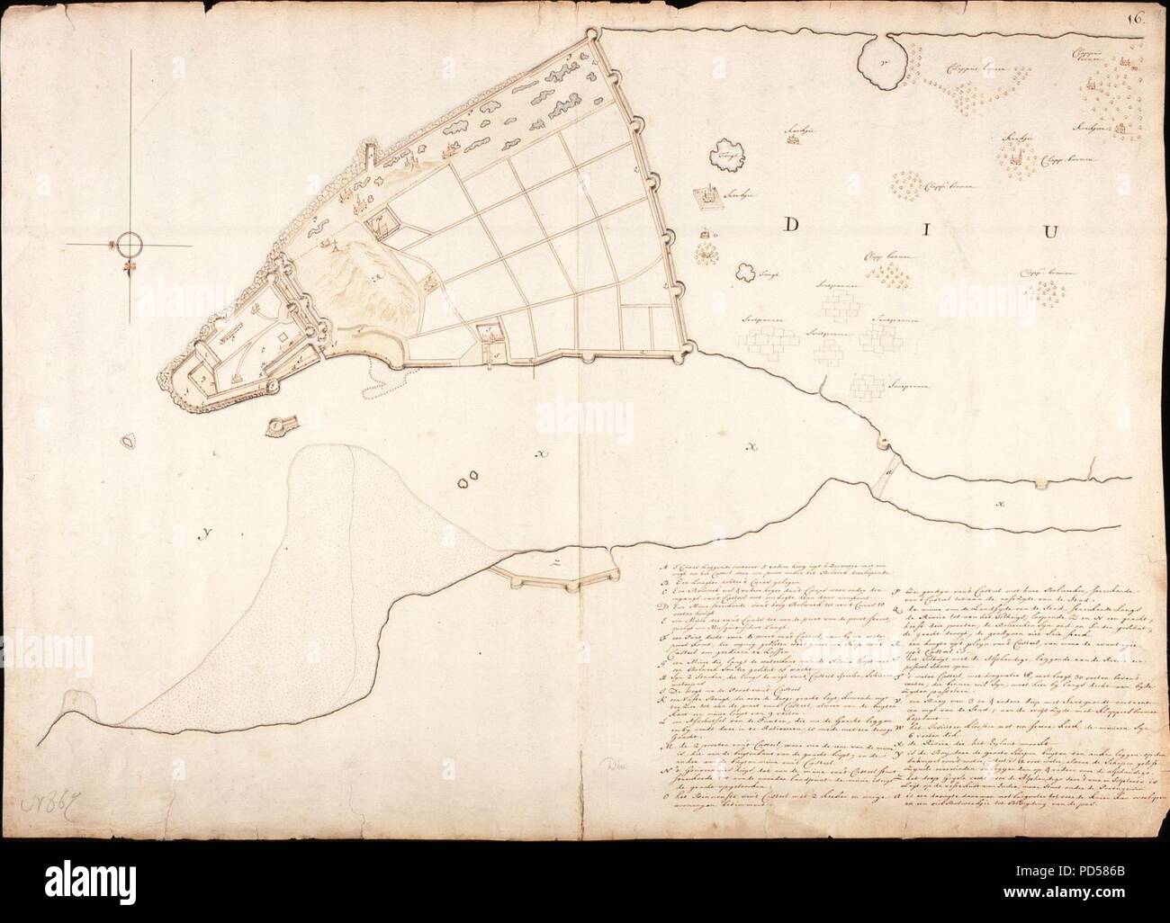 Map of Diu Stock Photo - Alamy