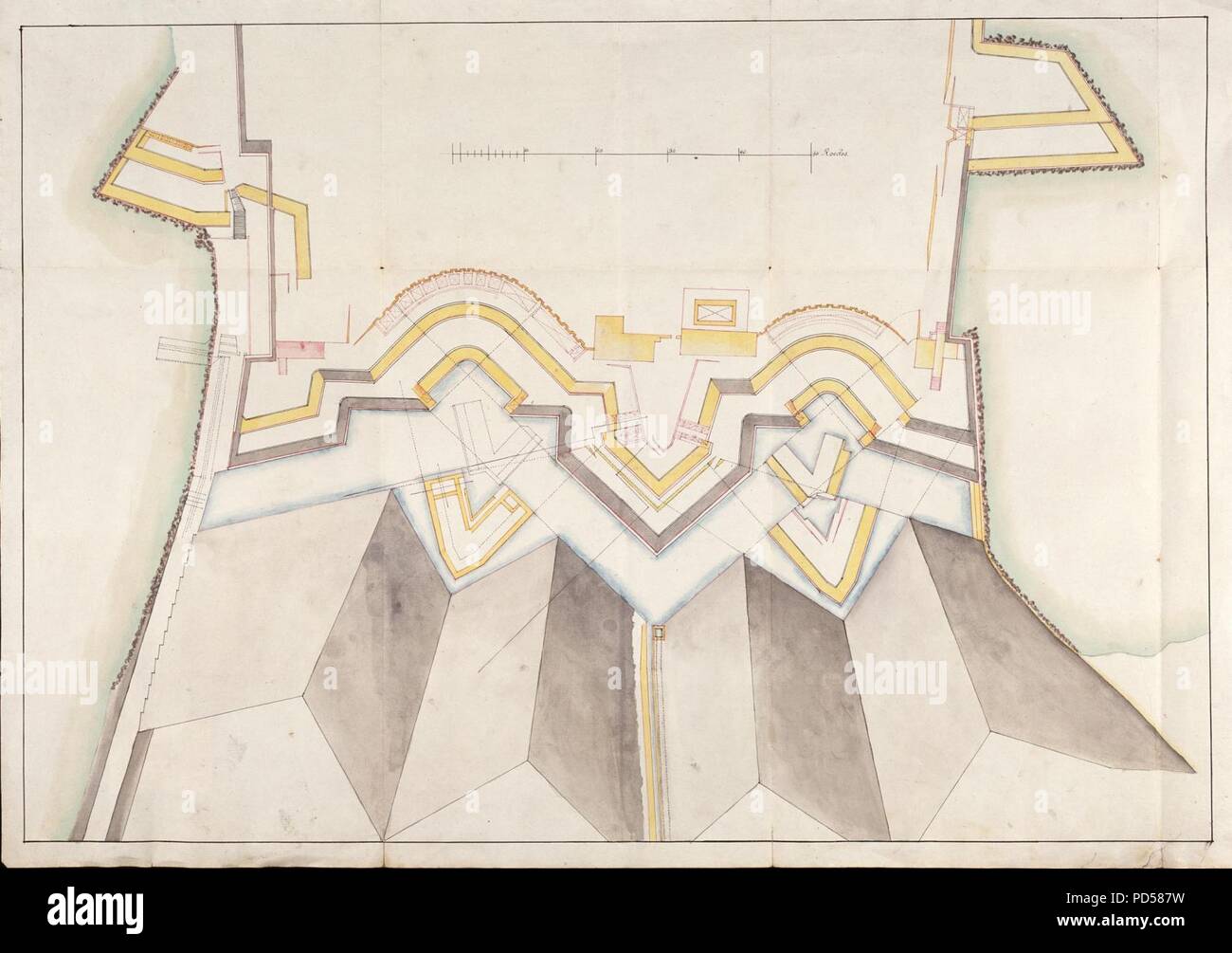 Map of the fortifications at Galle Stock Photo - Alamy