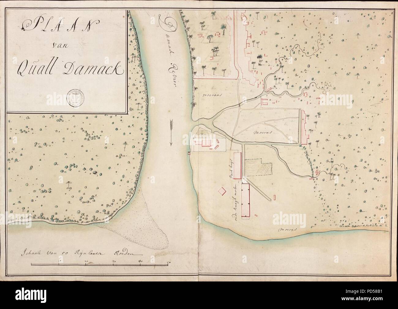Map of Demak and environs Stock Photo - Alamy