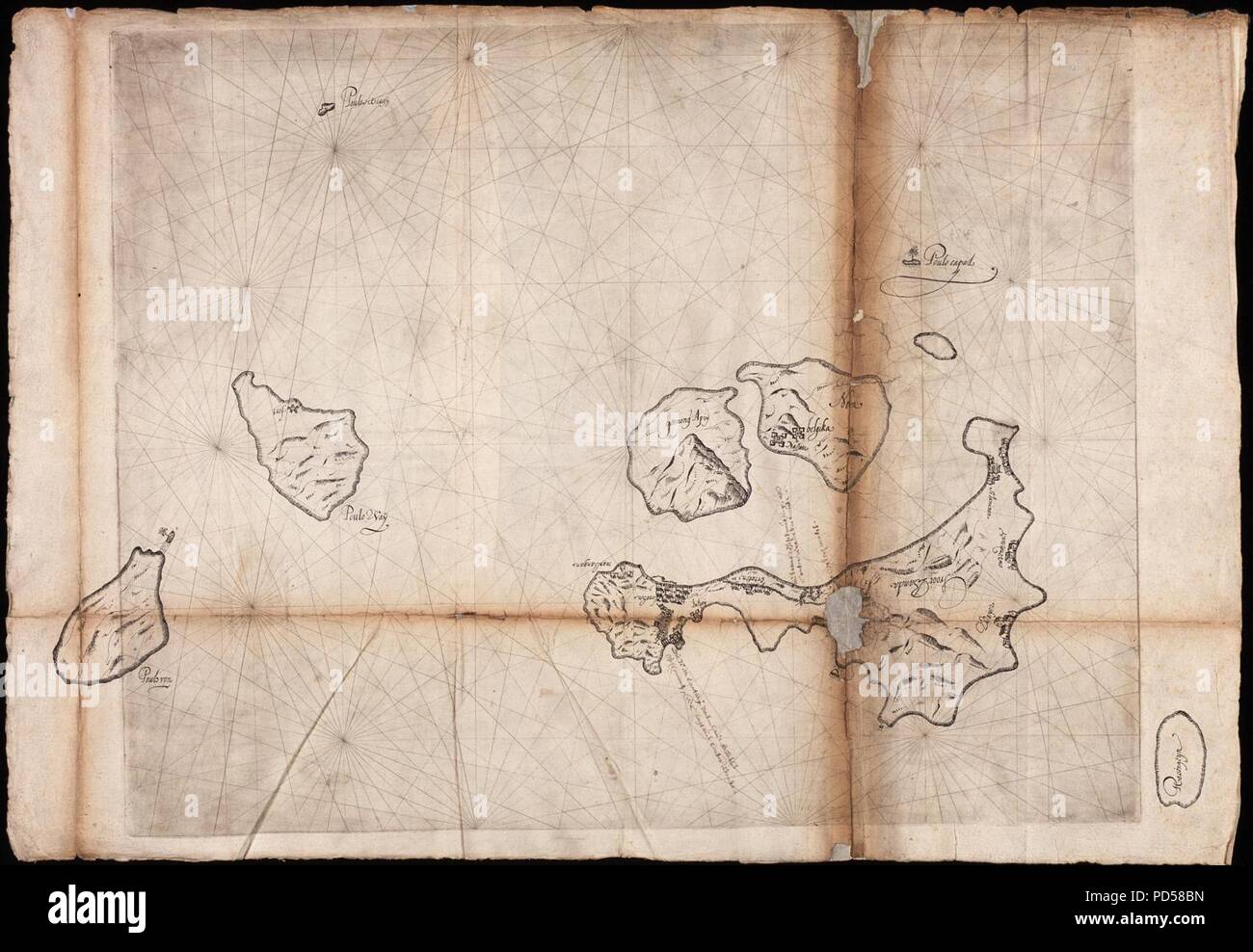 Map of the Banda islands Stock Photo - Alamy