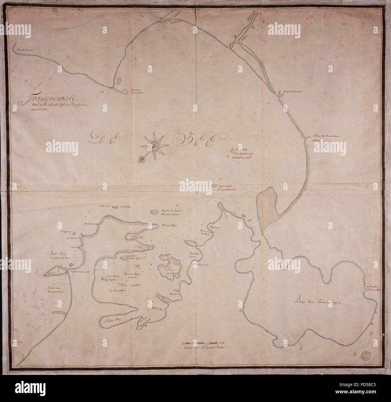 Map of Trincomale Stock Photo - Alamy