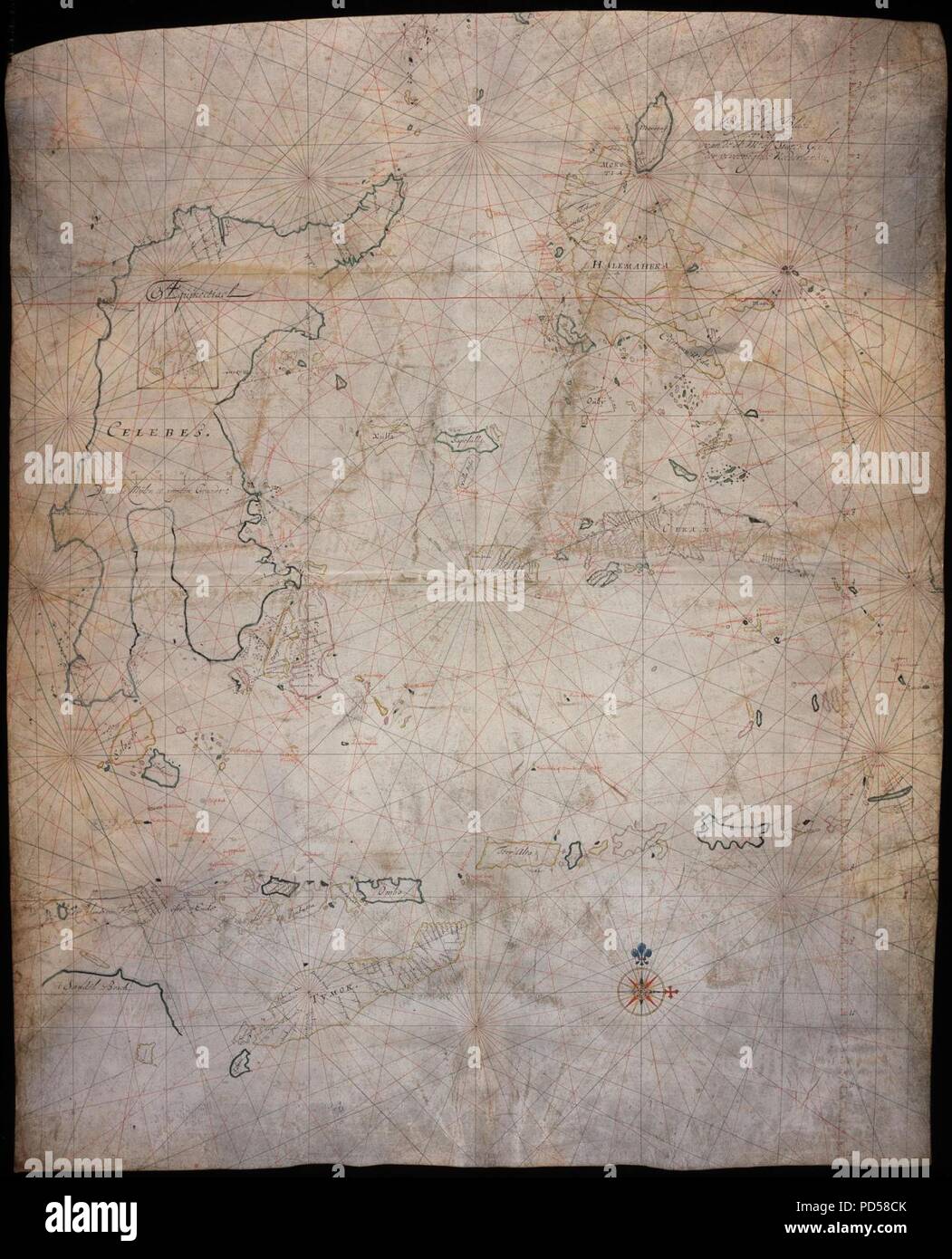 Map of Celebes, Flores, Timor and the Moluccas Stock Photo - Alamy