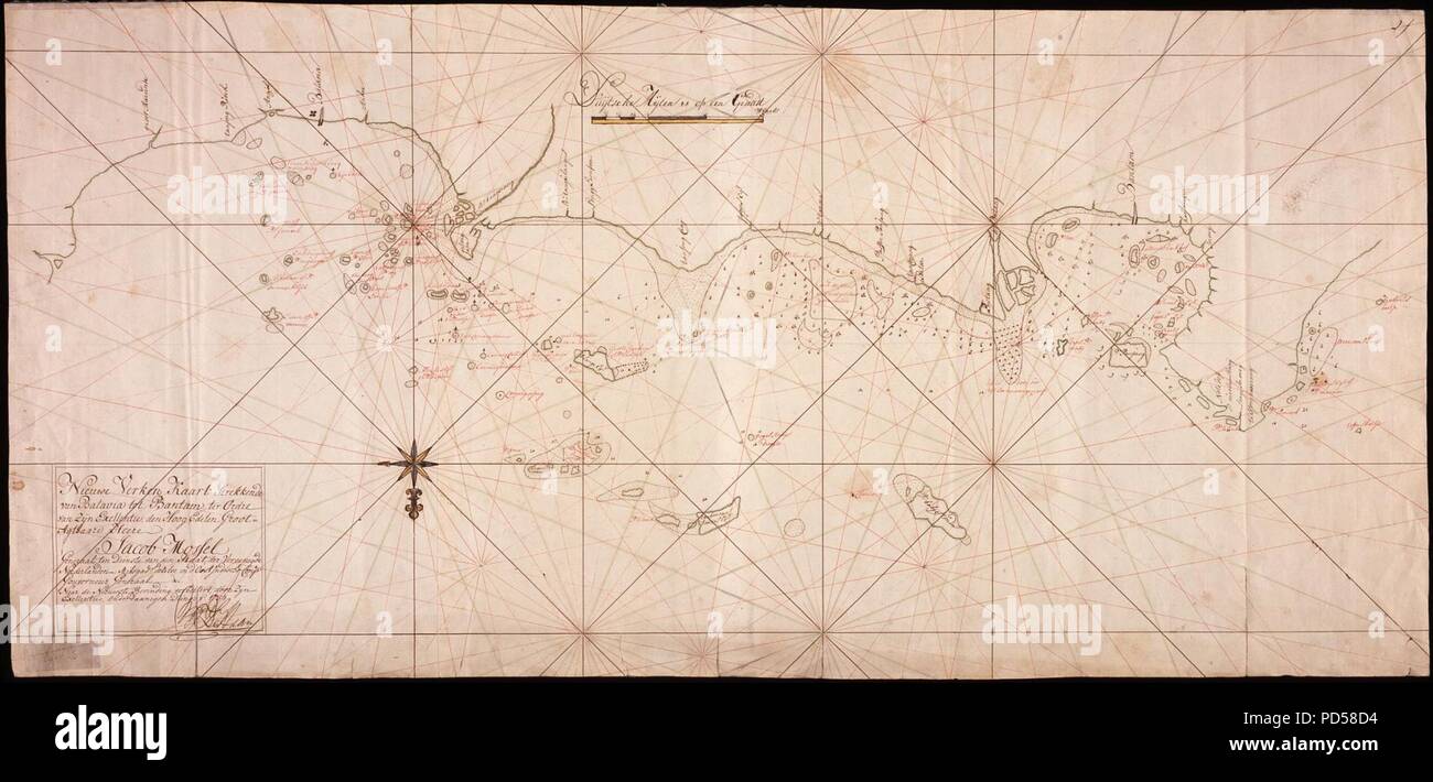 Map of the northern coast of Java Stock Photo - Alamy