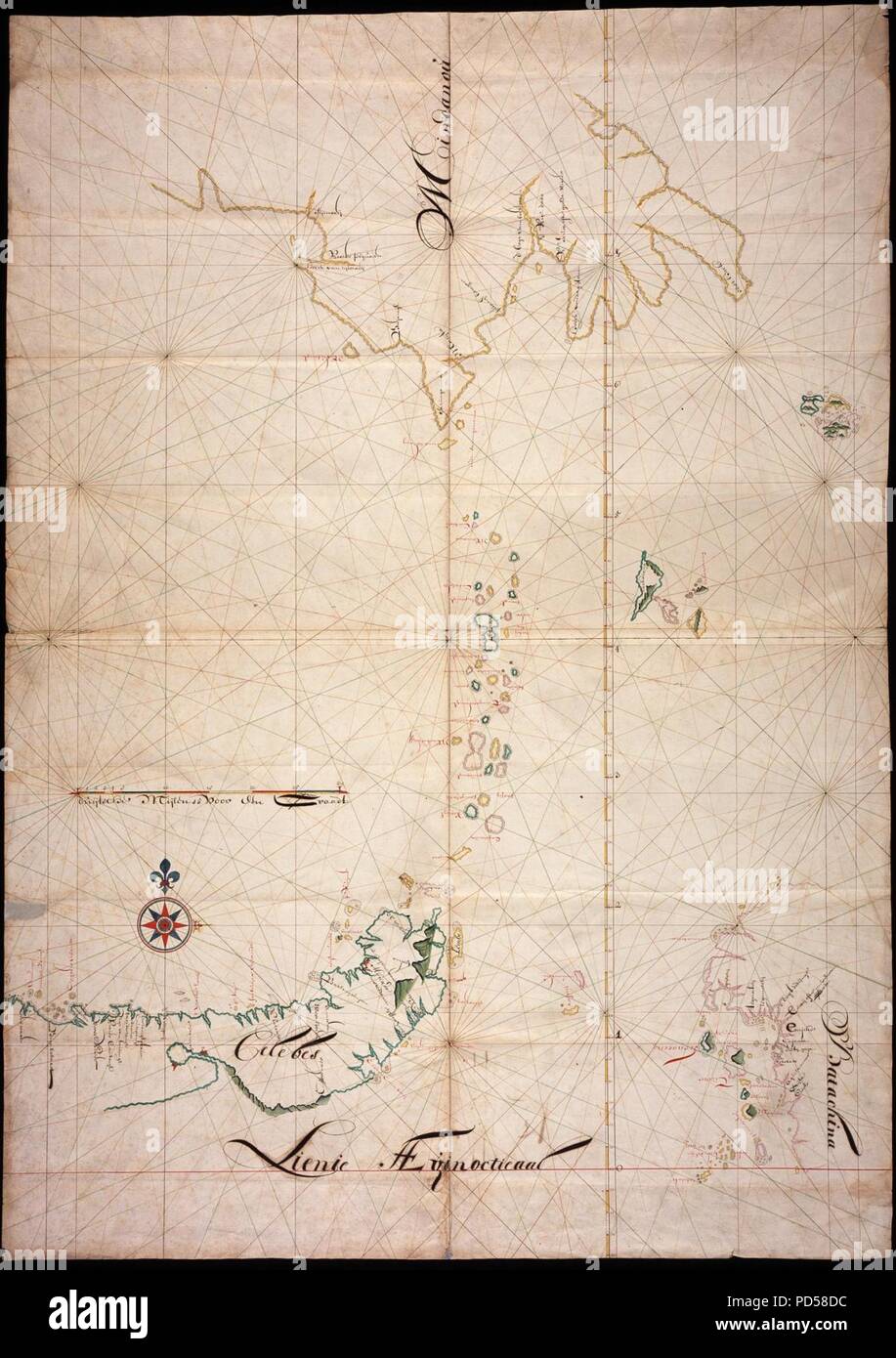 Map of a part of Celebes and Ternate and Tidore Stock Photo - Alamy