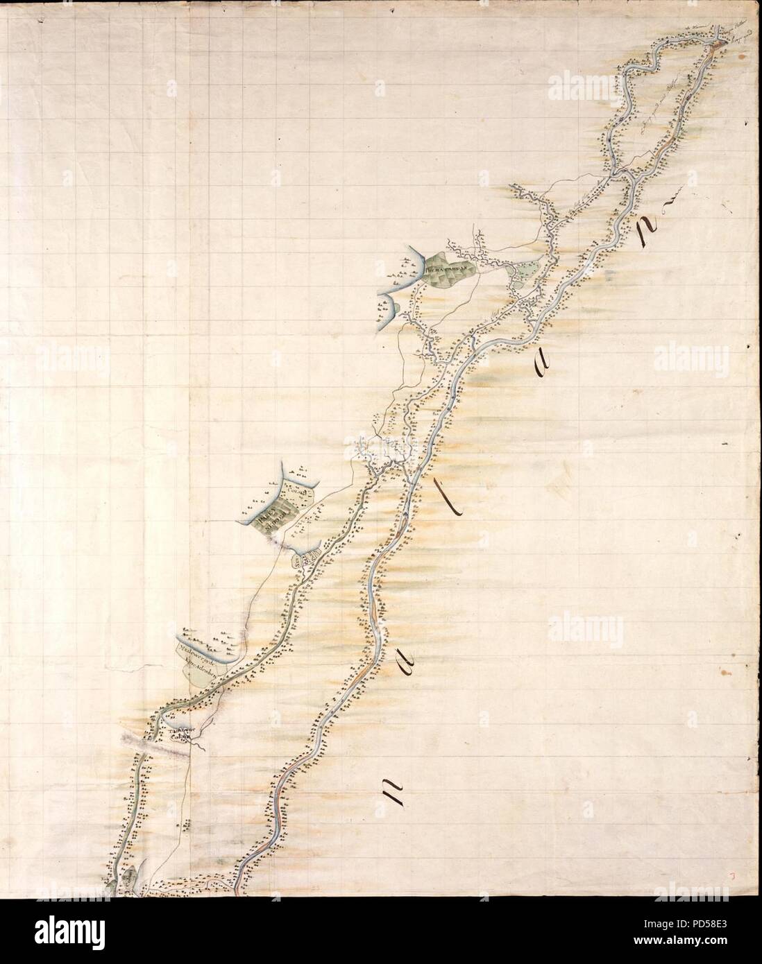 Map of the Mantotte and Nanatan area of Ceylon, part F Stock Photo - Alamy