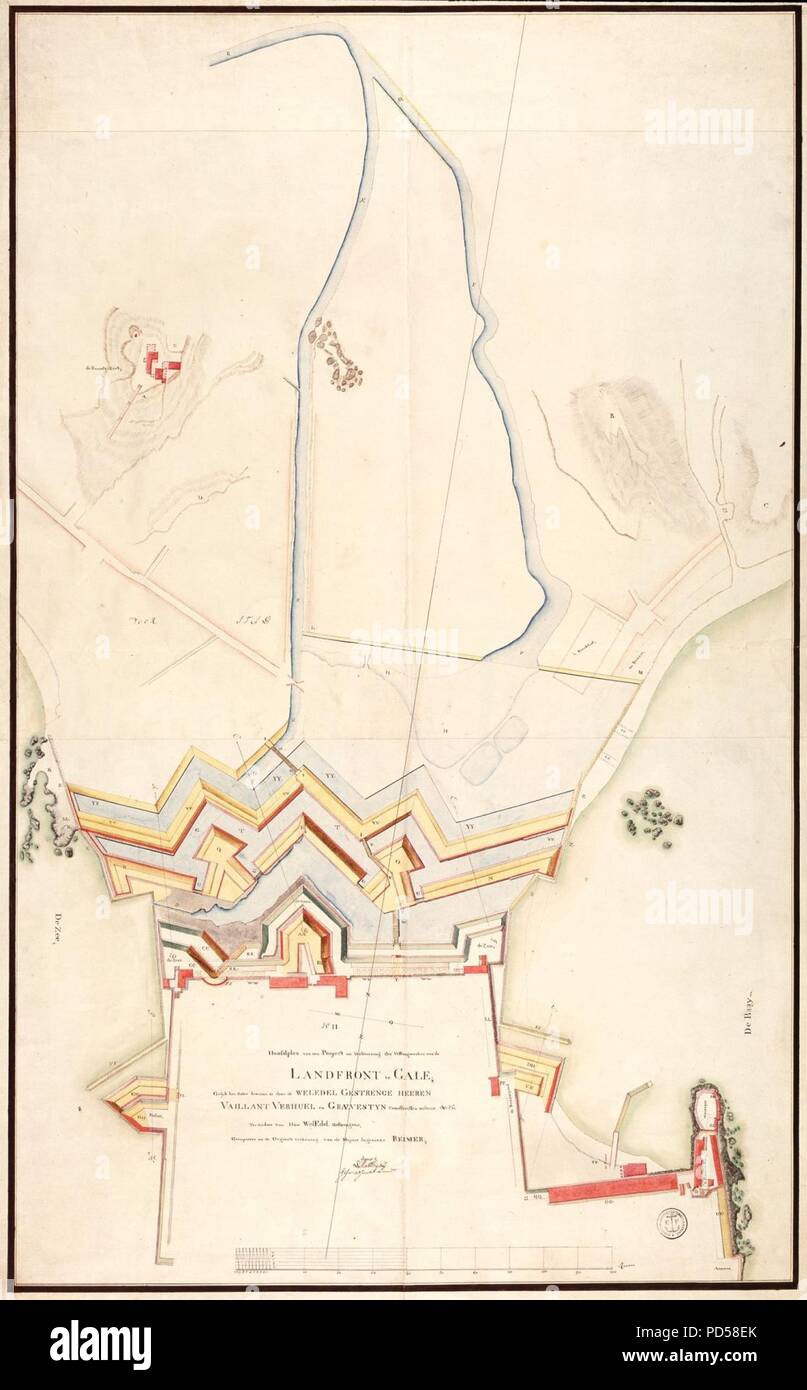 Map of the fort at Galle and environs Stock Photo - Alamy