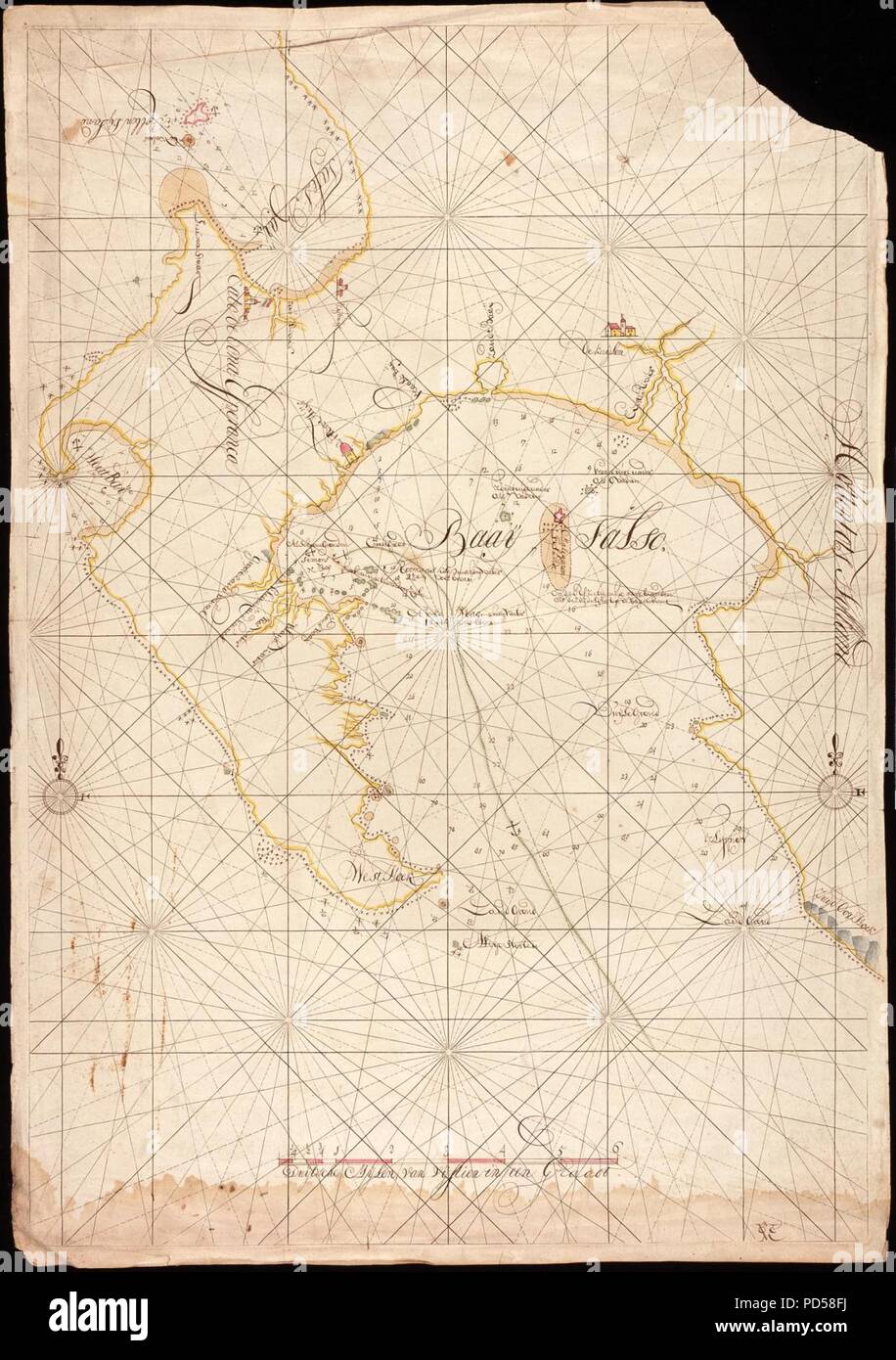 Map of the Cape of Good Hope and False Bay Stock Photo - Alamy
