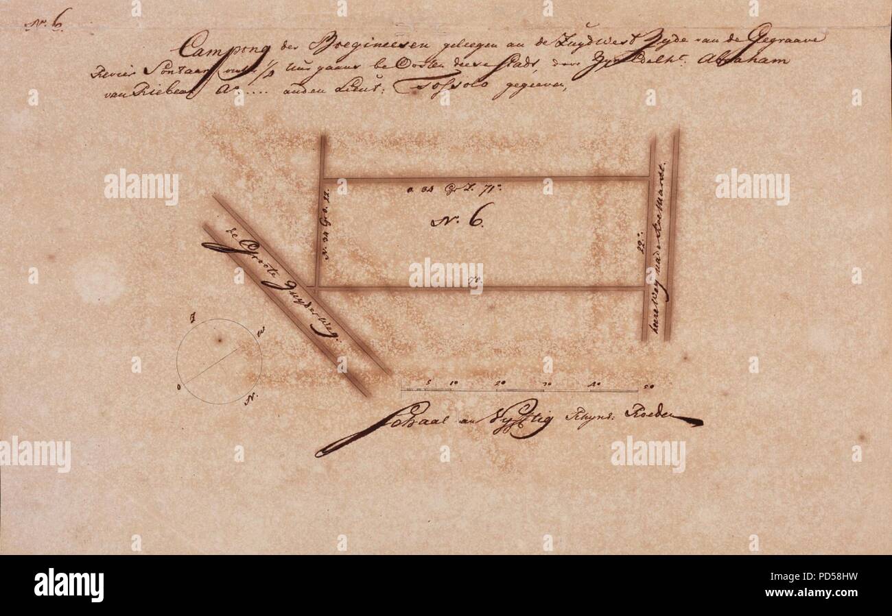 Map of farmlands in the Batavia region, part six Stock Photo - Alamy