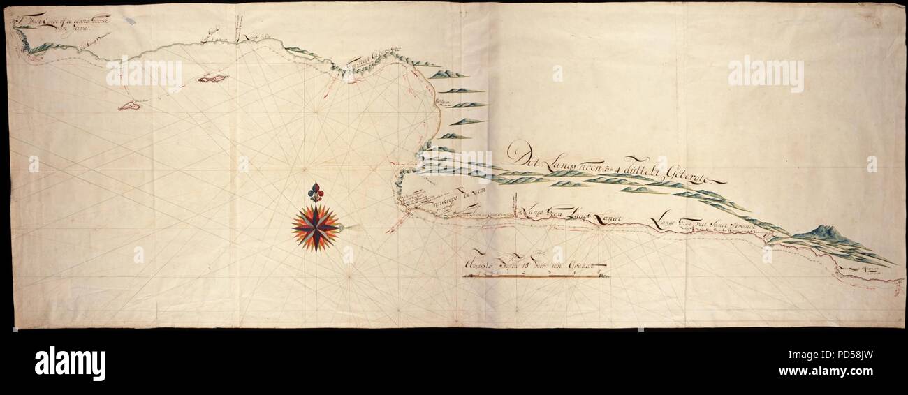 Map of Java's southern coast Stock Photo - Alamy