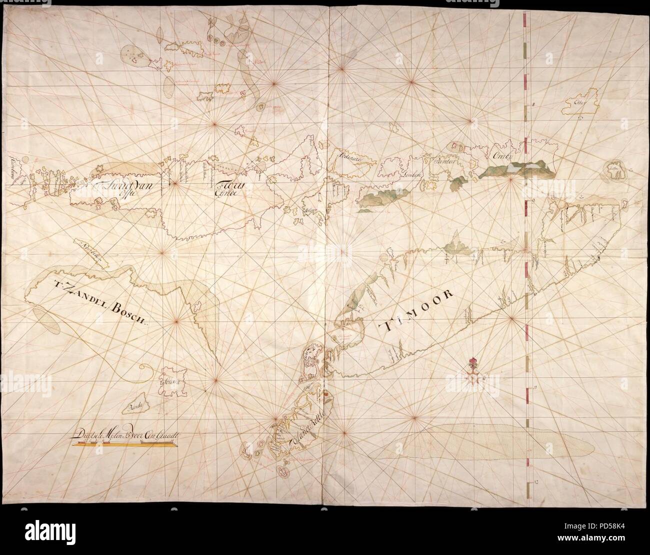 Map of Timor and environs, part A Stock Photo - Alamy