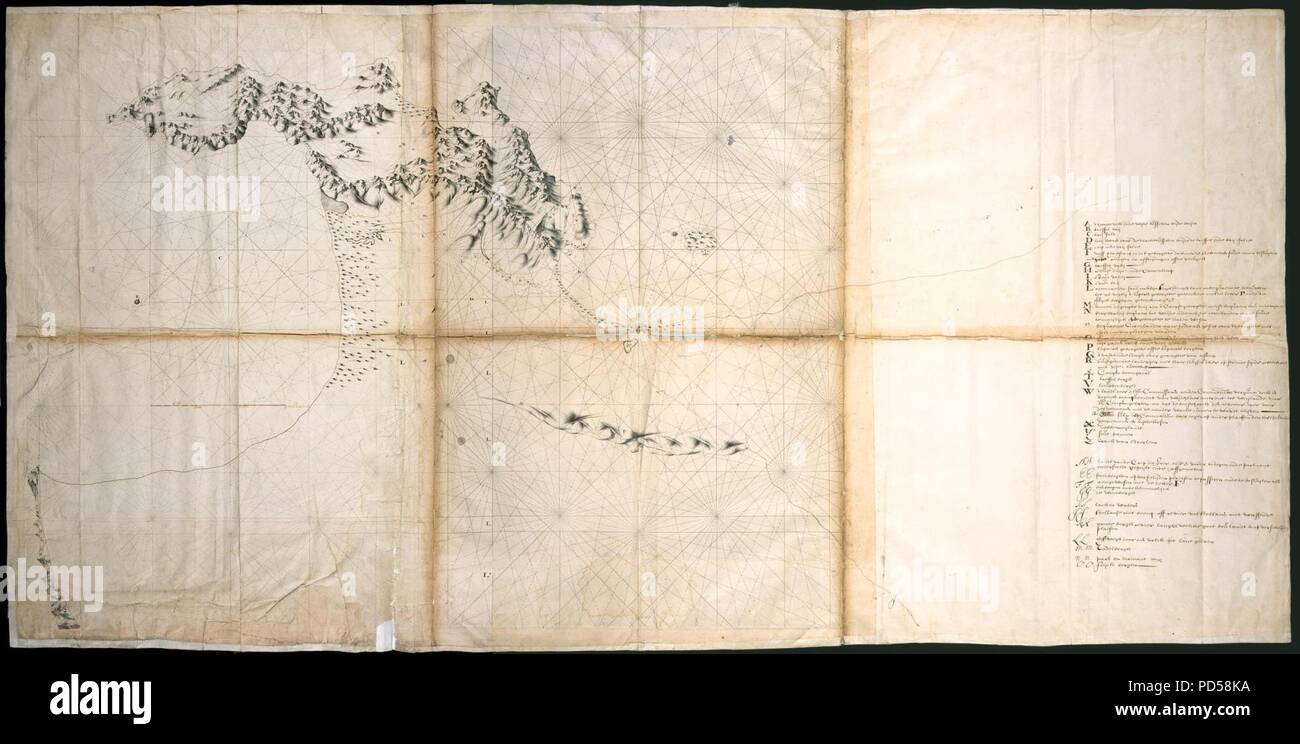 Map of the mountains on the Cape of Good Hope Stock Photo - Alamy