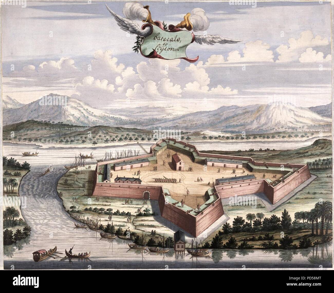 Bird's eye view of the fort of Batticaloa Stock Photo - Alamy