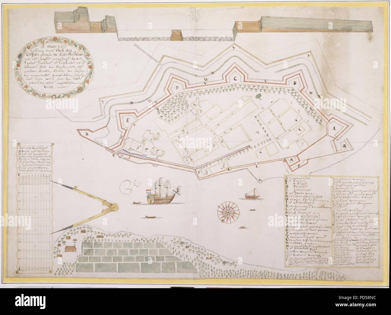 Map of the city of Cochin Stock Photo - Alamy