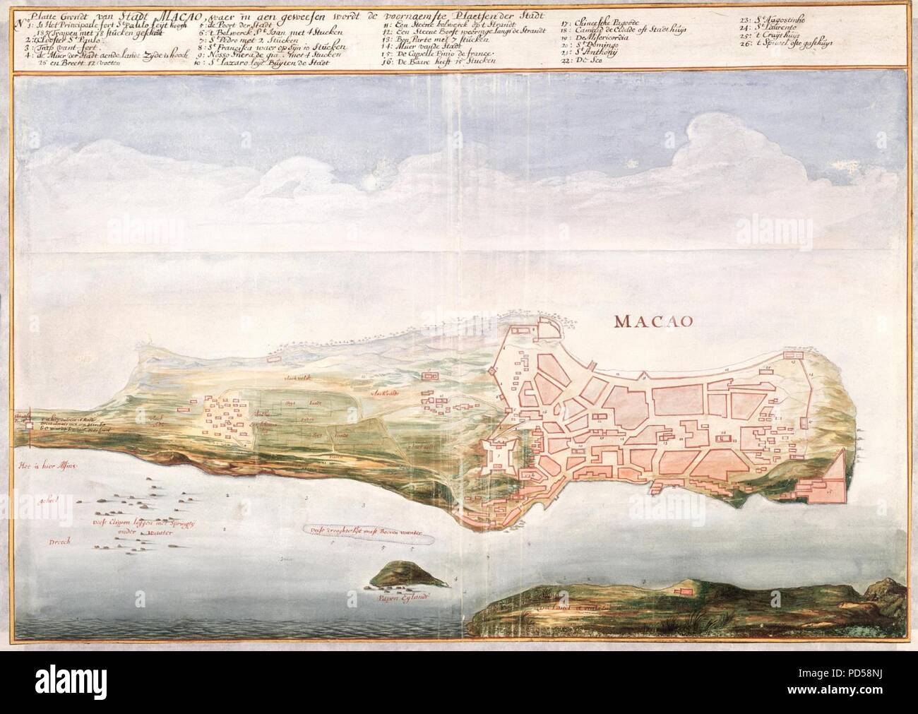 Map of the city of Macao Stock Photo - Alamy